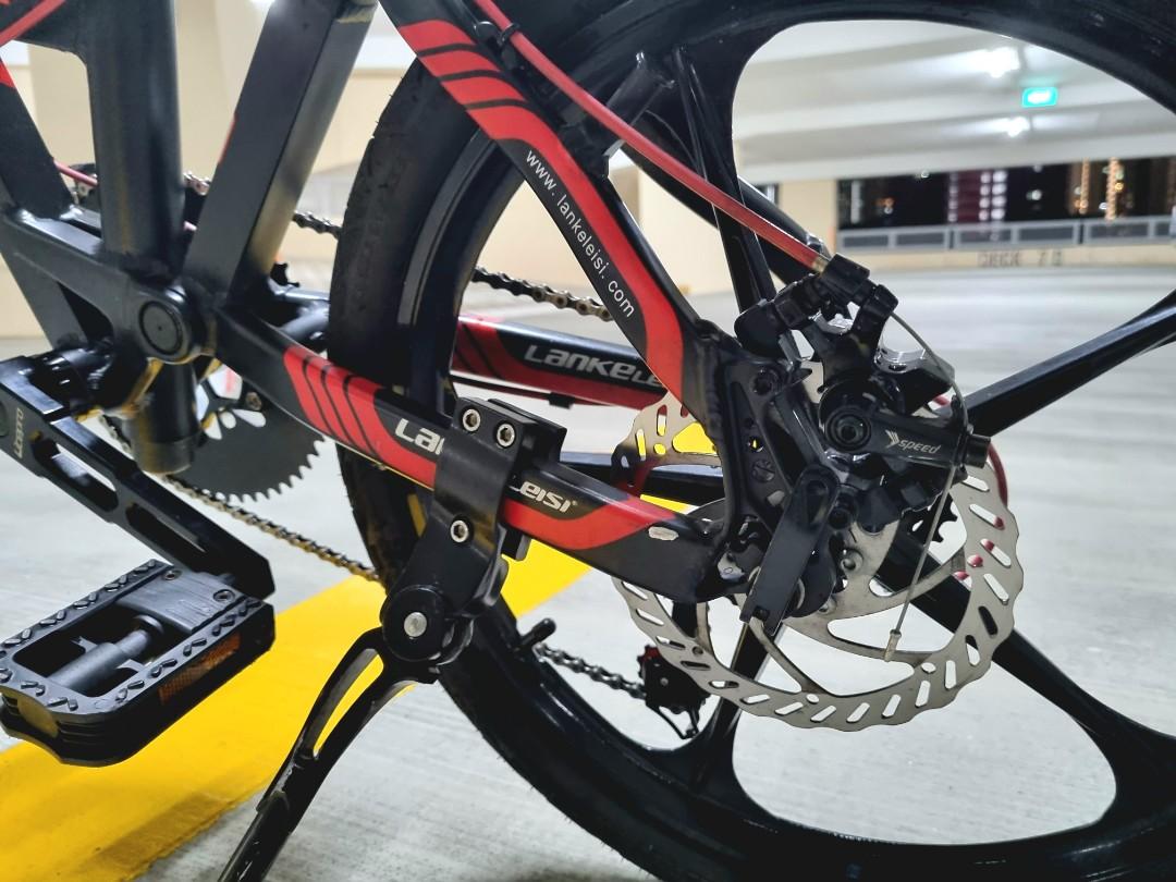 RARE and UPGRADED Lankeleisi R99 Full Suspension Foldable Bike, Sports ...