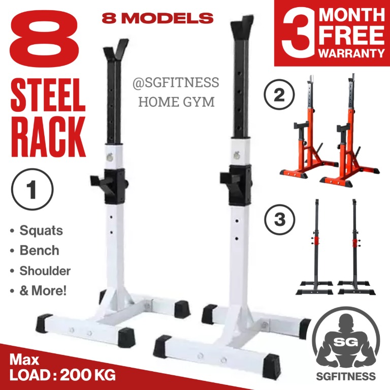 [Pre Order] Home Gym Squat Rack / Bench Press Rack / Steel Rack, Sports ...
