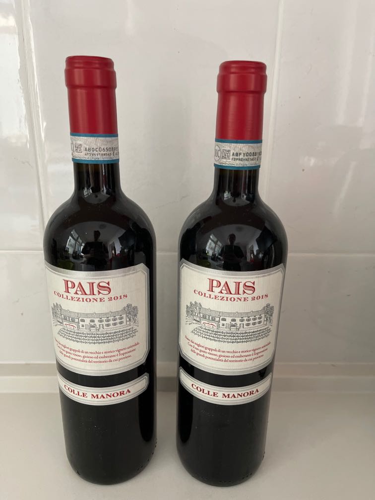 Red Wine - Pais 2018 Colle Manora, Food & Drinks, Alcoholic Beverages ...