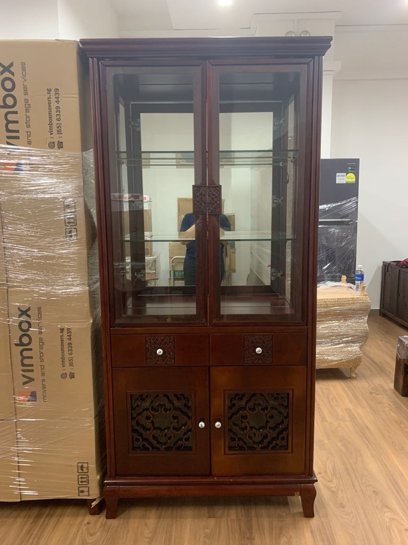 Rosewood Display Cabinet, Furniture & Home Living, Furniture, Shelves ...