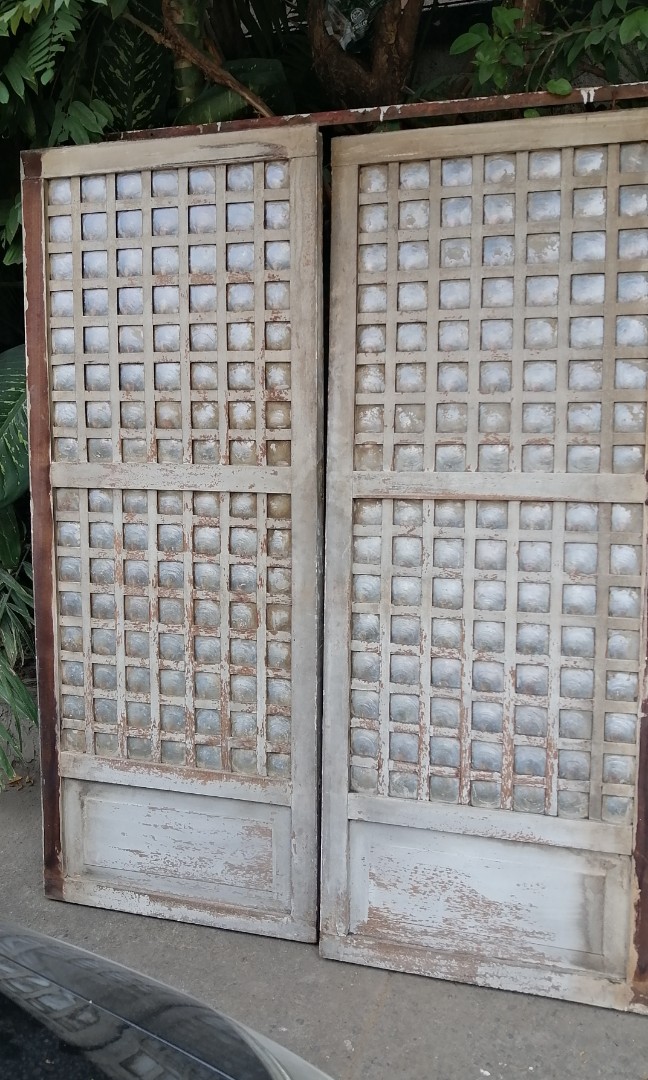 Rustic capiz windows frames and capiz in good condition solid old ...
