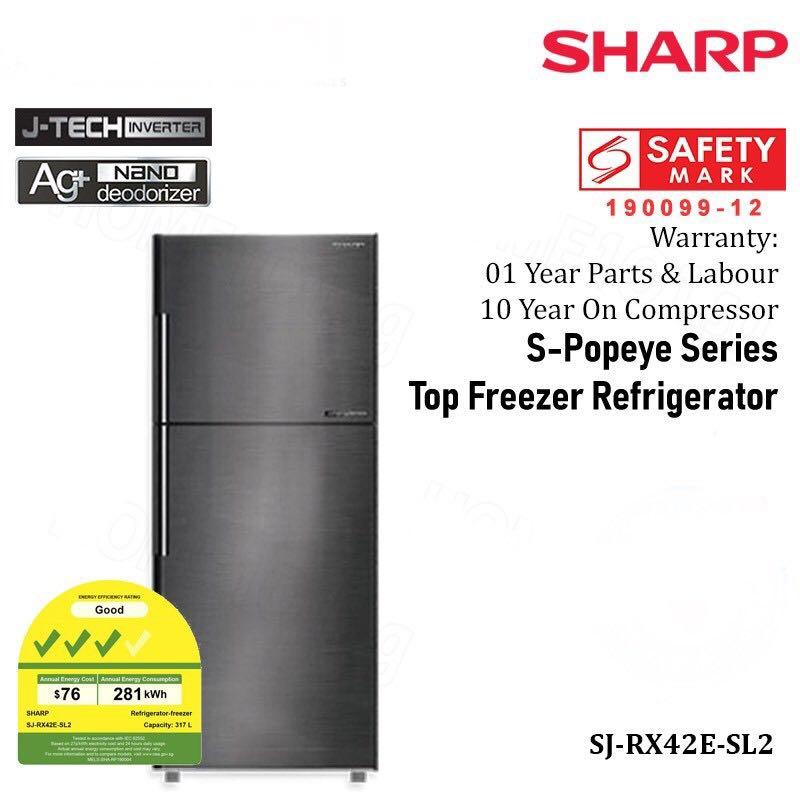 Sharp 317L 2 door fridge SJ-RX42 - Brand New, TV & Home Appliances ...