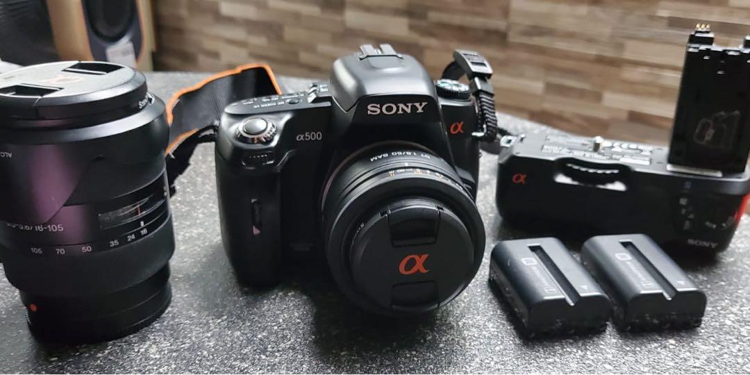 Sony Alpha 500 Full set, Photography, Cameras on Carousell