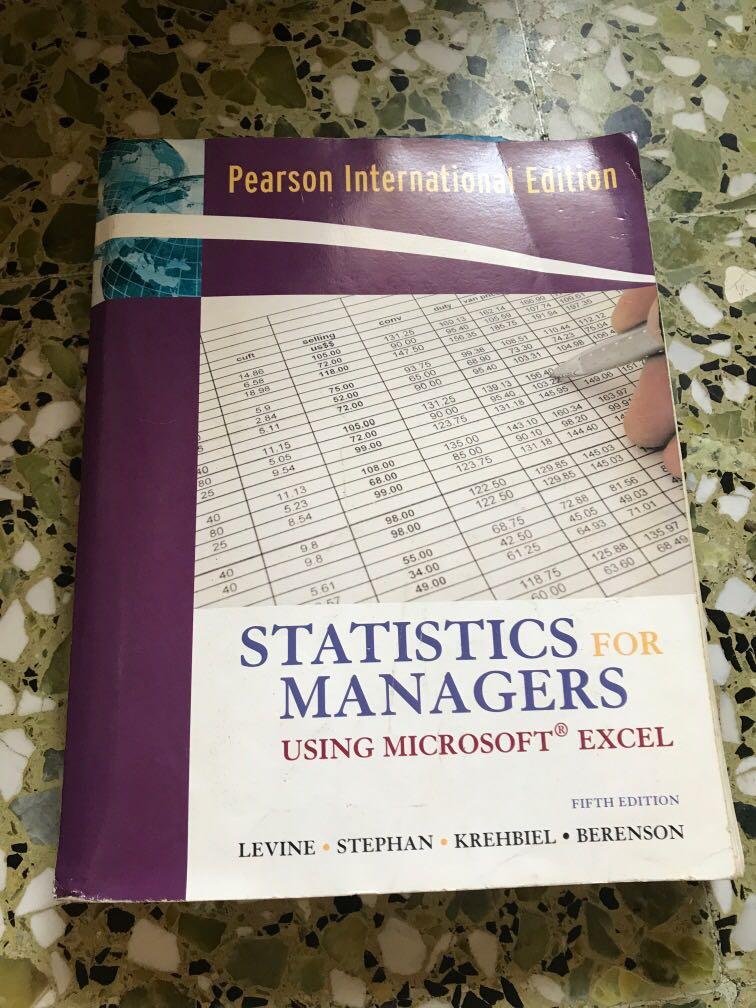 Statistics for managers using Microsoft excel, Pearson international ...