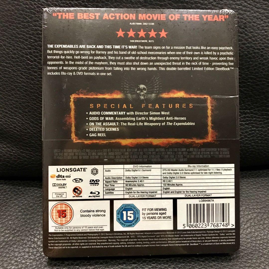 THE EXPENDABLES Blu-ray Hero Pack Steelbook, EXPENDABLES 2 Blu-ray ...