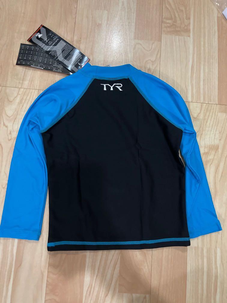 TYR Rashguard Kids UPF 50+, Men's Fashion, Tops & Sets, Swim Top & Rash ...