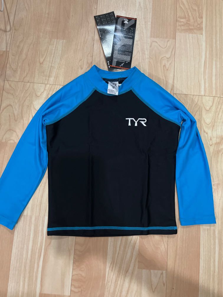 TYR Rashguard Kids UPF 50+, Men's Fashion, Tops & Sets, Swim Top & Rash ...