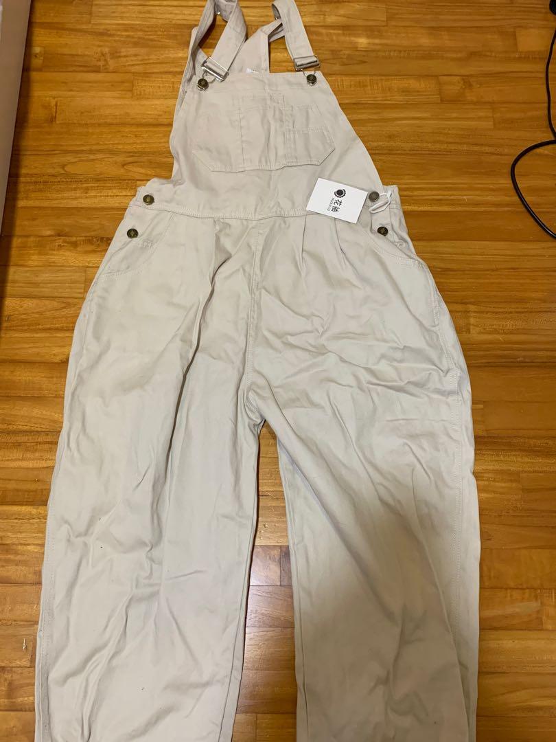 Ulzzang Korean Beige Jumpsuit/dungarees, Women's Fashion, Coats ...