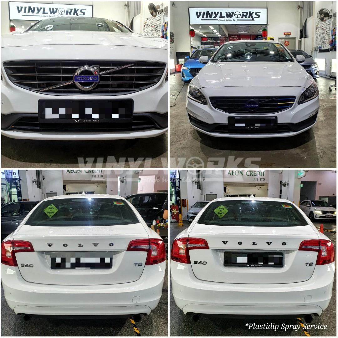 Volvo S60 Front Grille, Window Trim, Emblem & Logo Wrap & Plastidip ...