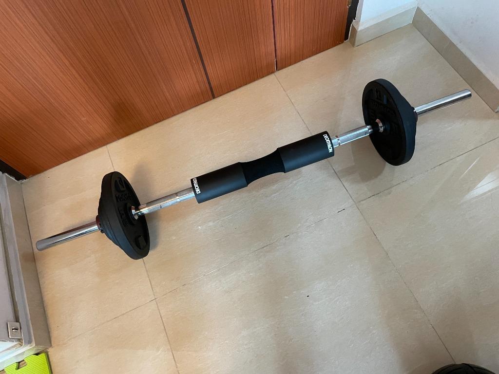 Weight Training Bar, Hip Thrust Squat Bar Sleeve, Smart Disc Collar and ...