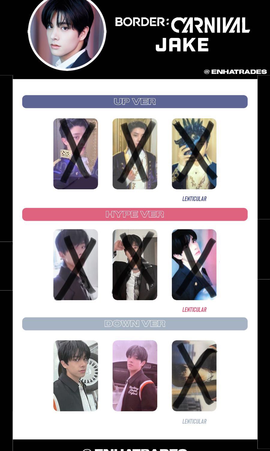 [wtb/lfb] enhypen jake border carnival photcards, Hobbies & Toys ...