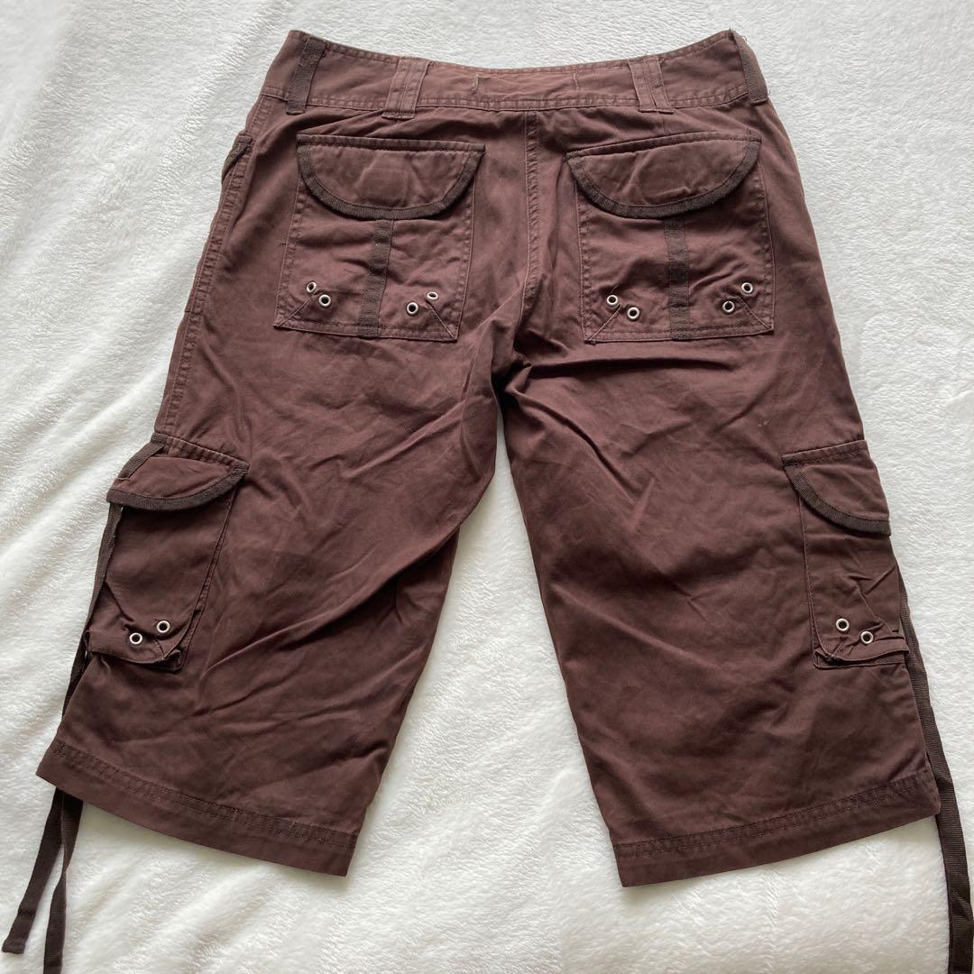 y2k brown cargo grunge 3/4 berms / pants / shorts, Women's Fashion ...