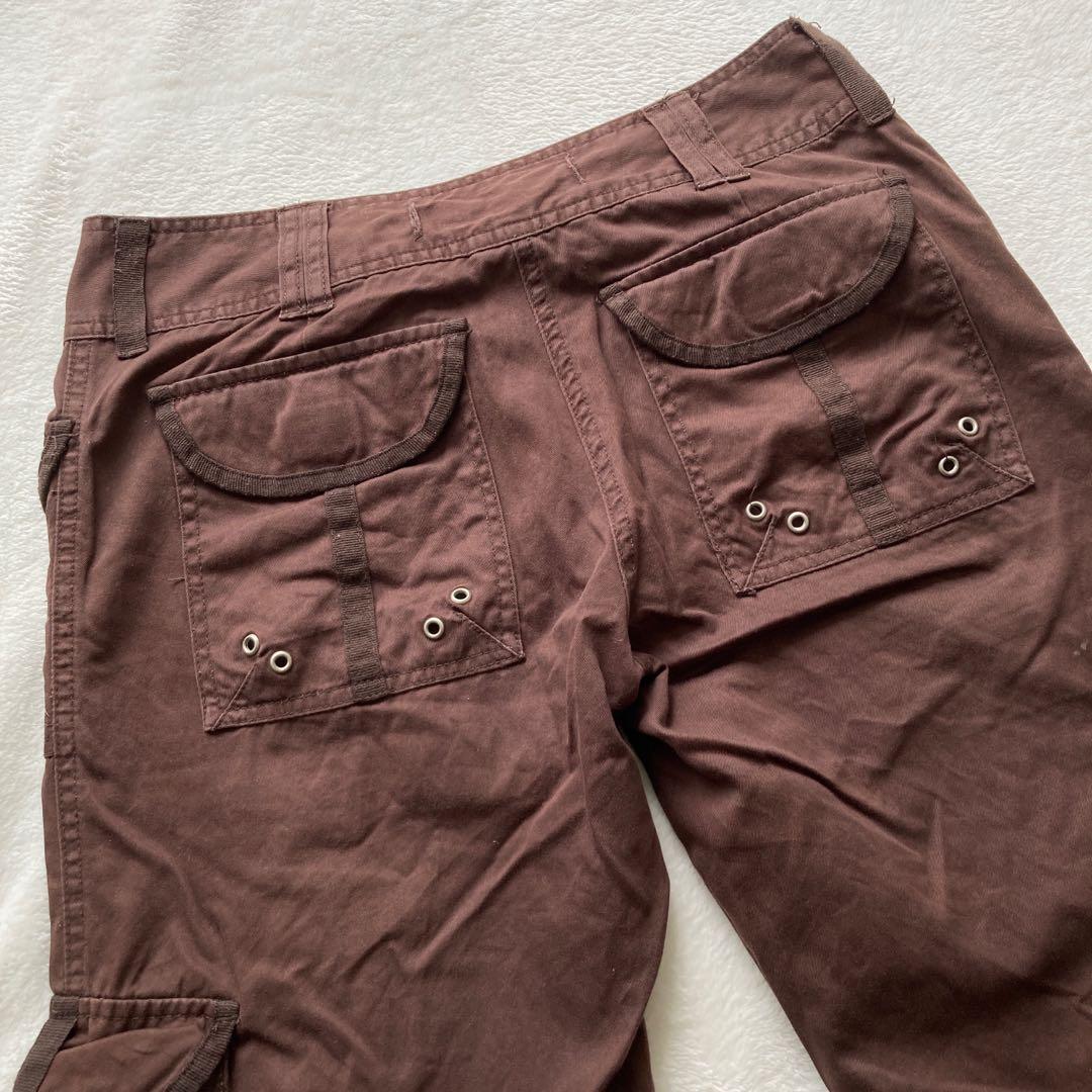 y2k brown cargo grunge 3/4 berms / pants / shorts, Women's Fashion ...