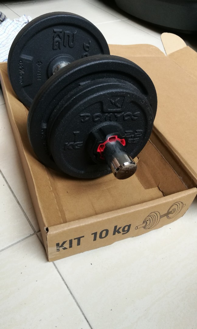 10 Kg Dumbbell Kit Adjustable Weight, Sports Equipment, Exercise ...