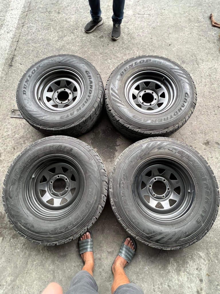 16” ROH Steel rims used 6Holes pcd 139 with 275-70-r16 Dunlop Tires ...