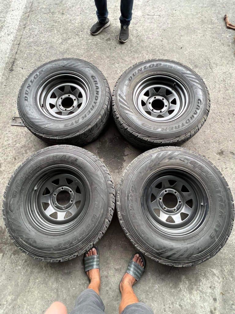 16” ROH Steel rims used 6Holes pcd 139 with 275-70-r16 Dunlop Tires ...
