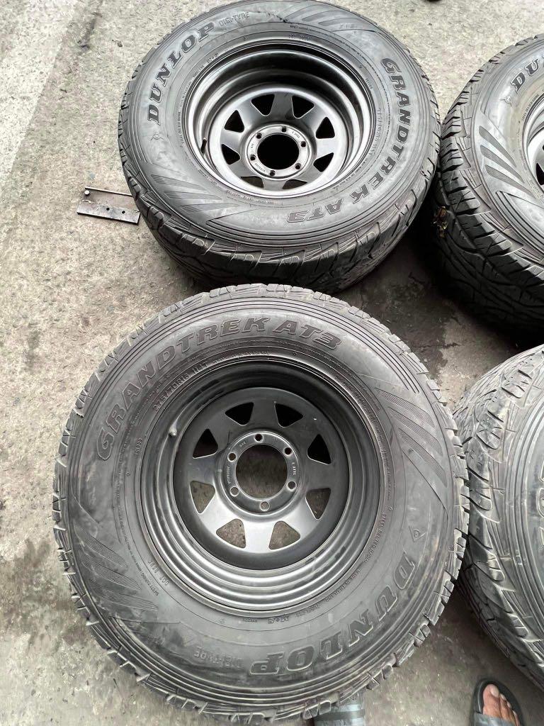 16” ROH Steel rims used 6Holes pcd 139 with 275-70-r16 Dunlop Tires ...