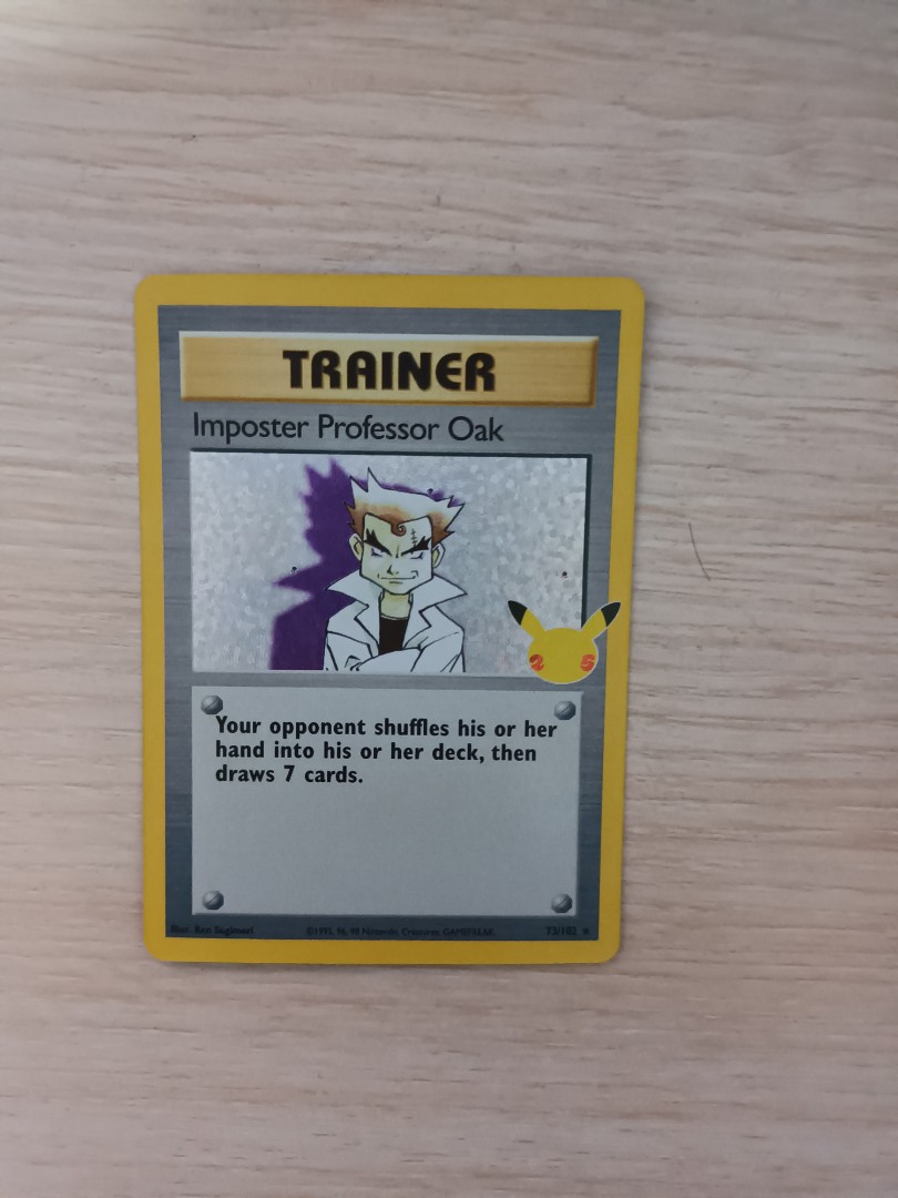 25th Anniversary Imposter Professor Oak pokemon card, Hobbies & Toys on ...