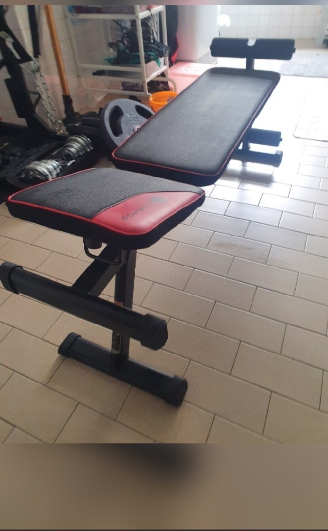 50kg Weights and Gym bench, Sports Equipment, Exercise & Fitness ...