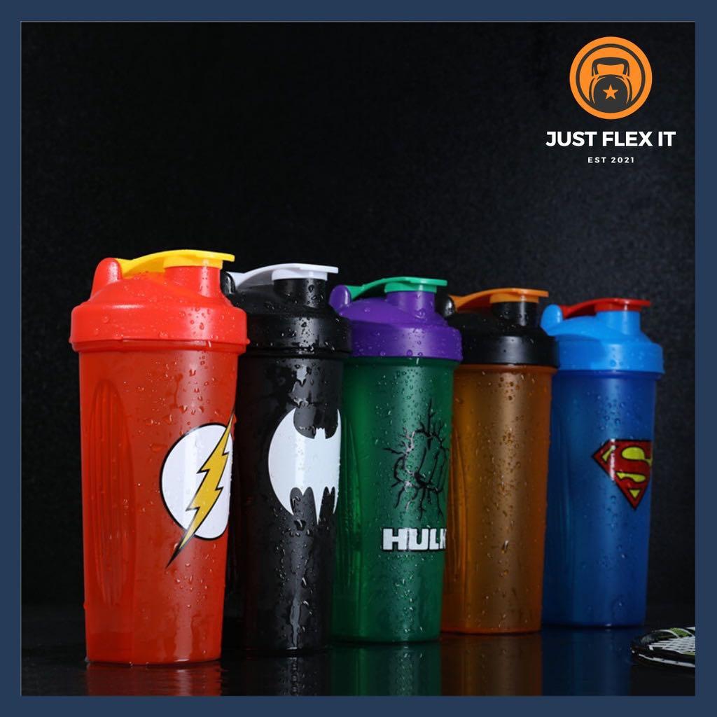 600 ML Protein Shaker Super Heroes Marvel DC Shaker Bottle with Blender ...