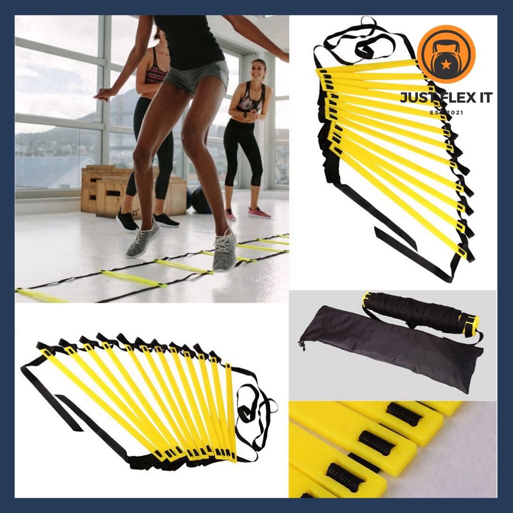 Agility Speed Ladder Training 12 Rung Adjustable Ladders for Soccer ...