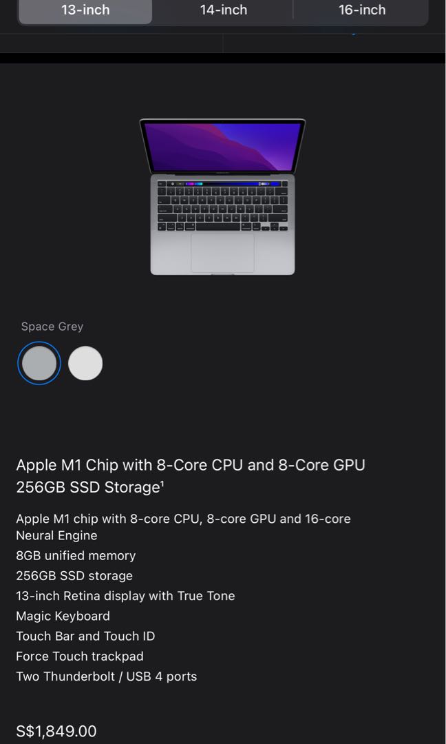 Apple M1 MBP 2020. 8GB RAM 256GB, Computers & Tech, Laptops & Notebooks ...