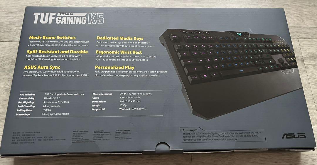 ASUS TUF Gaming Keyboard K5 RGB, Computers & Tech, Parts & Accessories ...