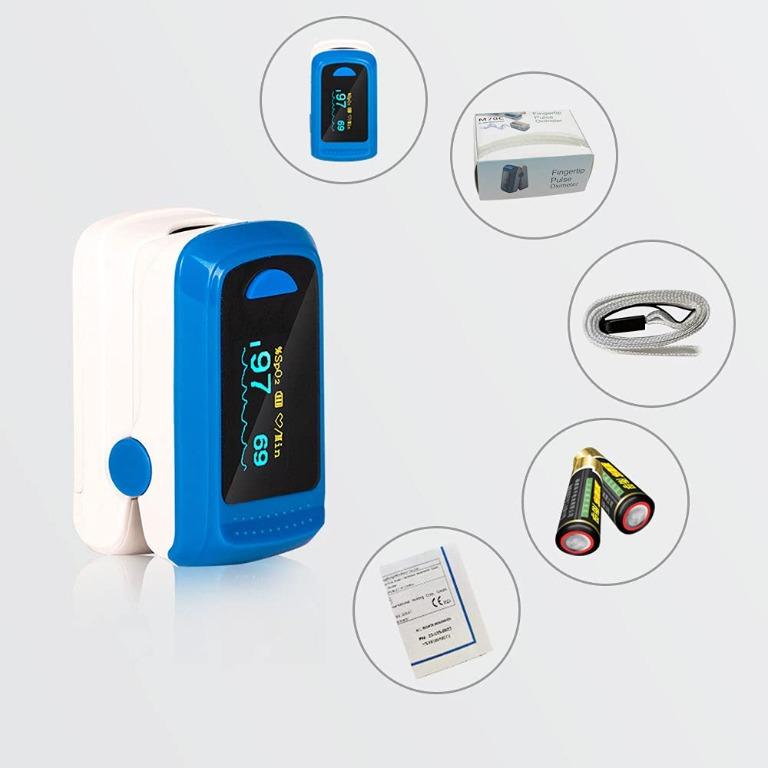 BLT M70C Upgraded Pulse Oximeter with Free APP, SpO2 Blood Oxygen Saturation Monitor with Heart ...