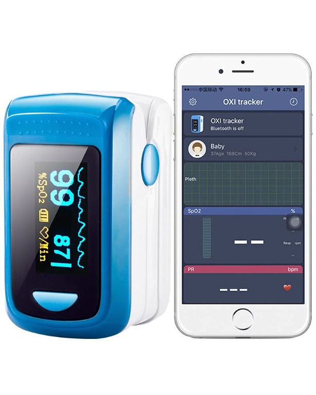 BLT M70C Upgraded Pulse Oximeter with Free APP, SpO2 Blood Oxygen ...