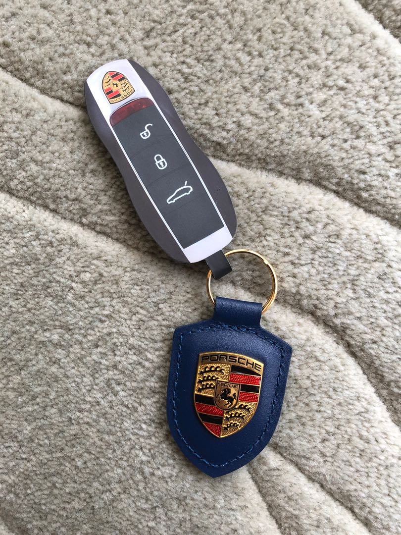 Brand new Porsche leather key chain Genuine, Car Accessories ...
