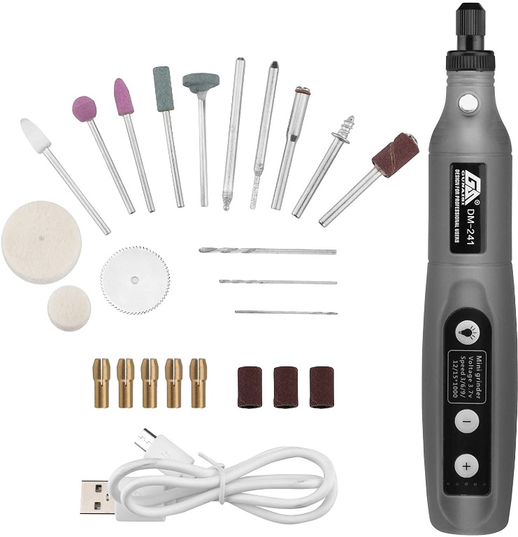 CHOKMAX Cordless Rotary Tool, 3.7V Li-ion MRT22DC Mini Rotary Multi ...