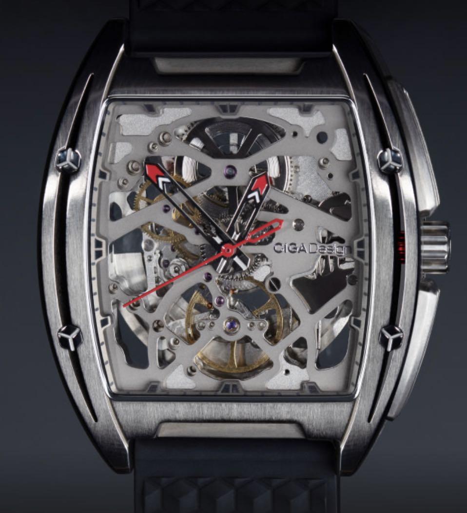 CIGA designed mechanical titanium skeletal watch (not hublot), Men's ...
