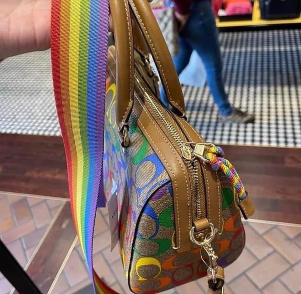 Coach Signature Rainbow Rowan Satchel, Women's Fashion, Bags & Wallets ...
