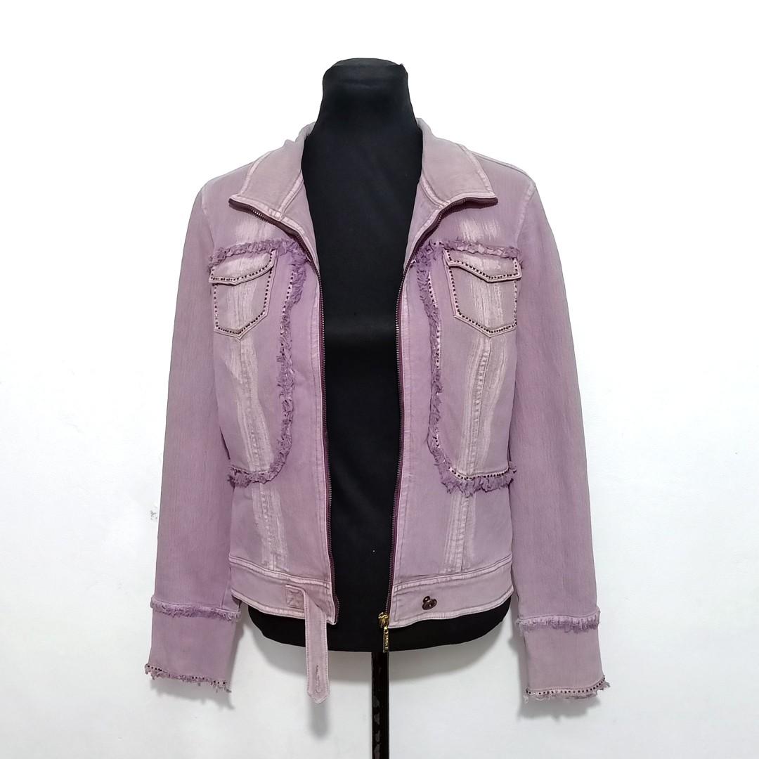 Coloured Denim Jacket, Women's Fashion, Coats, Jackets and Outerwear on ...