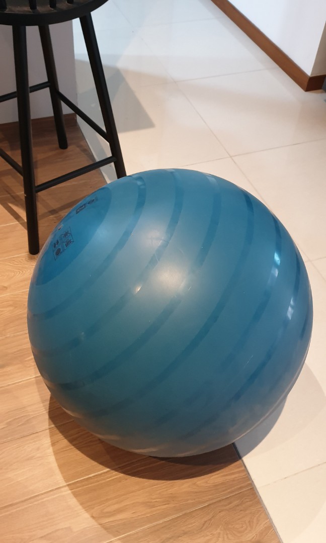 Decathlon Blue Swiss/Gym Ball Size 2, Sports Equipment, Exercise ...