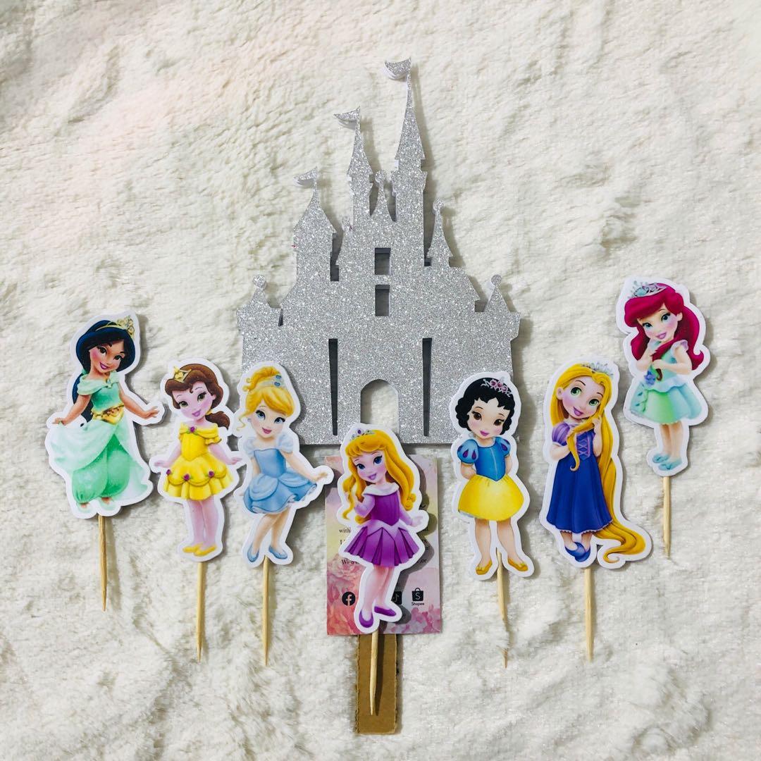 Disney Princesses with castle Toppers, Hobbies & Toys, Stationary ...