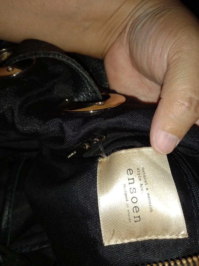 ENSOEN GENUINE LEATHER 2 WAY BAG, Luxury, Bags & Wallets on Carousell