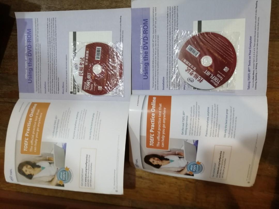 ETS Official Toefl iBT Tests Volume 1 & 2, Hobbies & Toys, Books ...