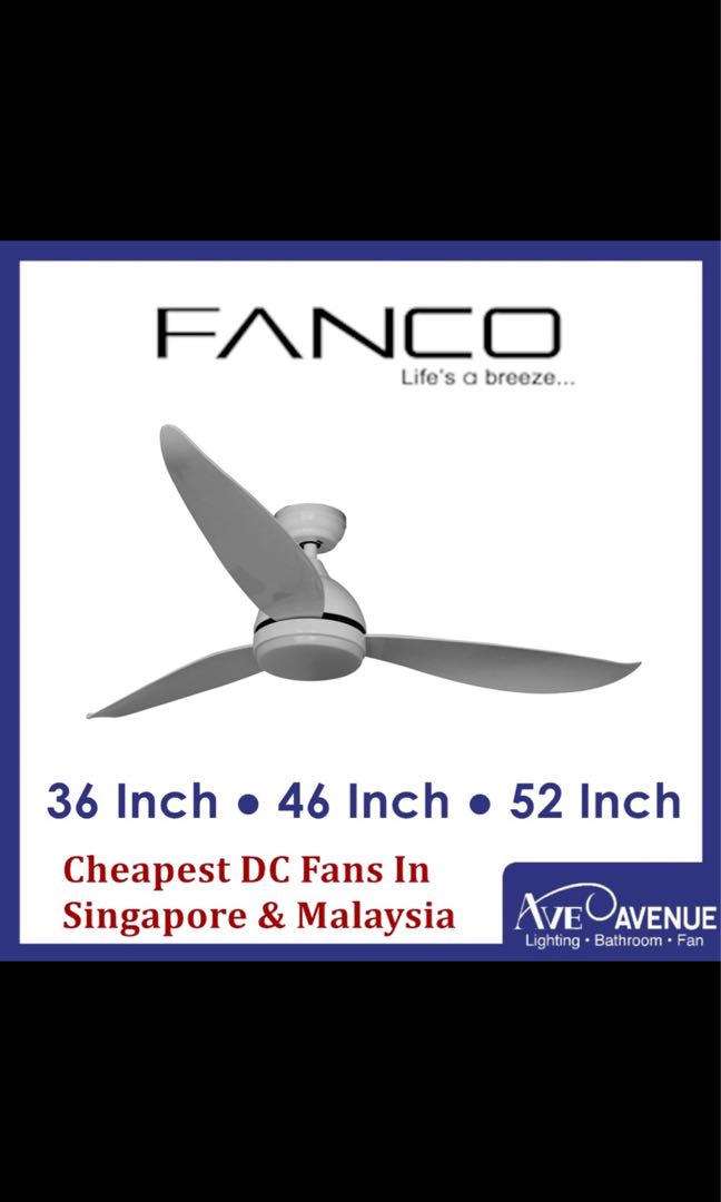 Fanco Ceiling Fan B-Star with light and remote control, Furniture ...