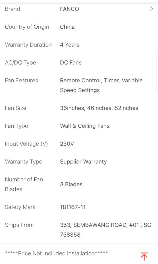 Fanco Ceiling Fan B-Star with light and remote control, Furniture ...