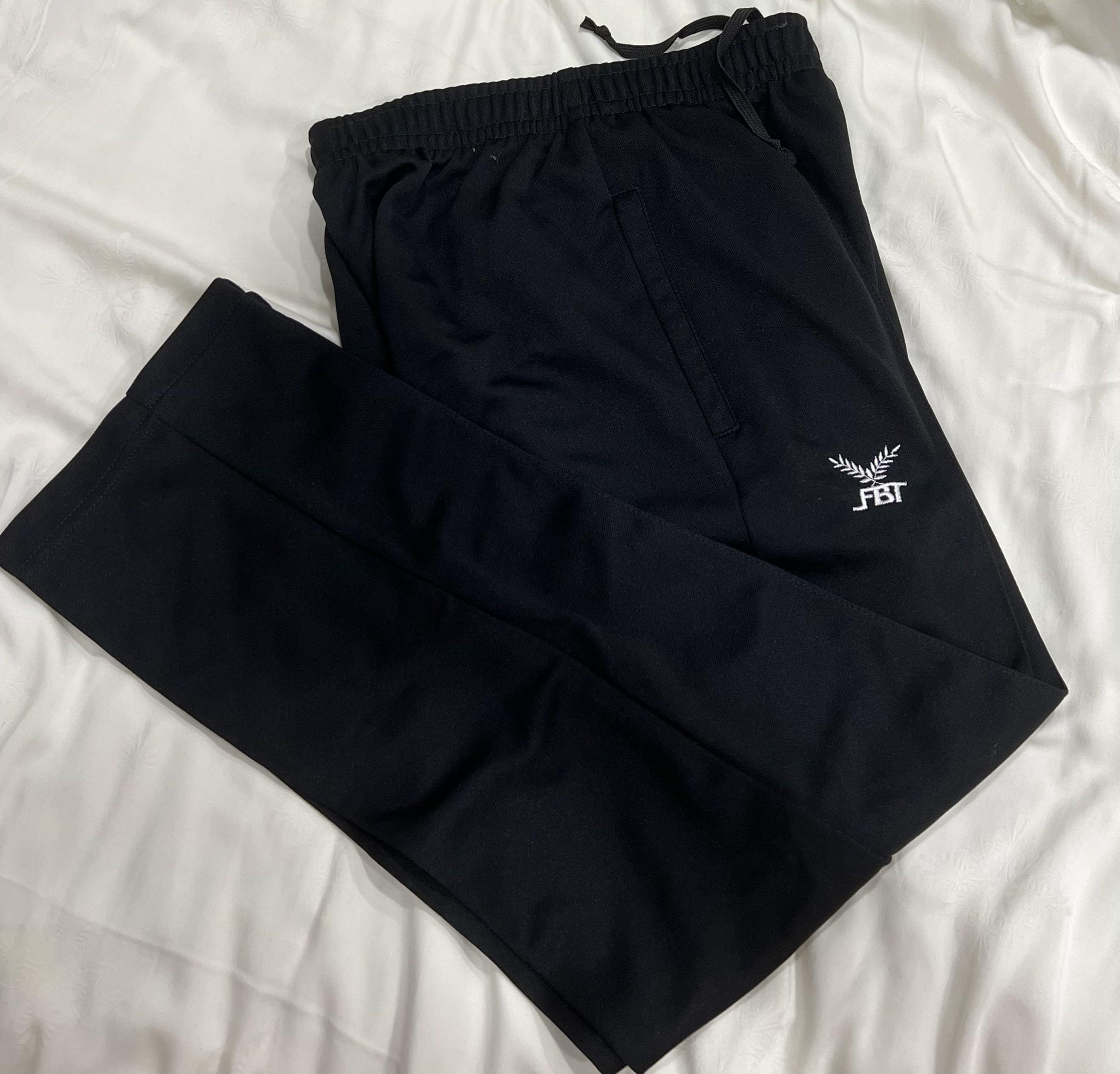 FBT Black Track Pants, Women's Fashion, Bottoms, Other Bottoms on Carousell