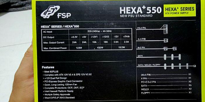FSP HEXA+ 550, Computers & Tech, Parts & Accessories, Computer Parts on ...