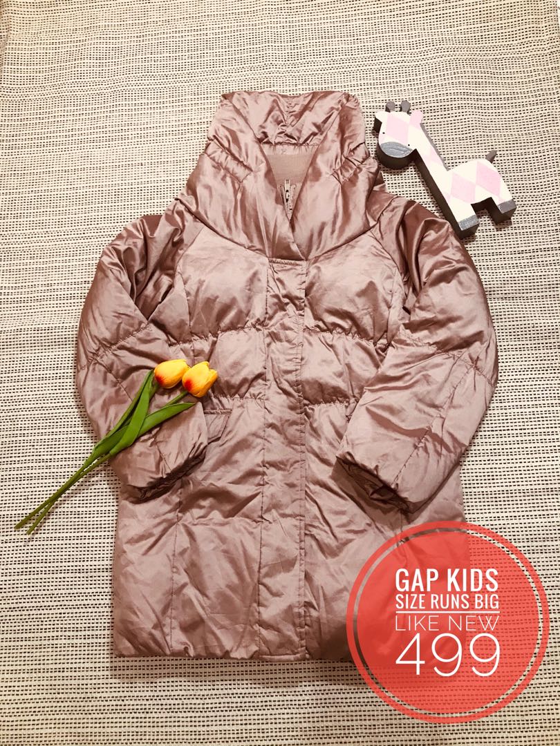 Gap Rose Gold winter jacket, Babies & Kids, Babies & Kids Fashion on ...