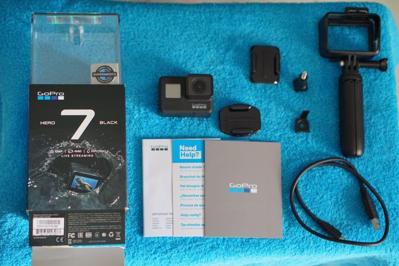 GoPro Hero7 Black Complete Set (Still New), Photography, Video Cameras ...