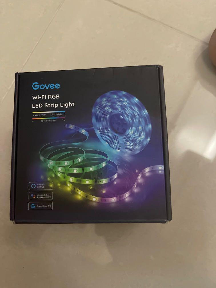 Govee Wifi RGB led strip light, Furniture & Home Living, Lighting ...
