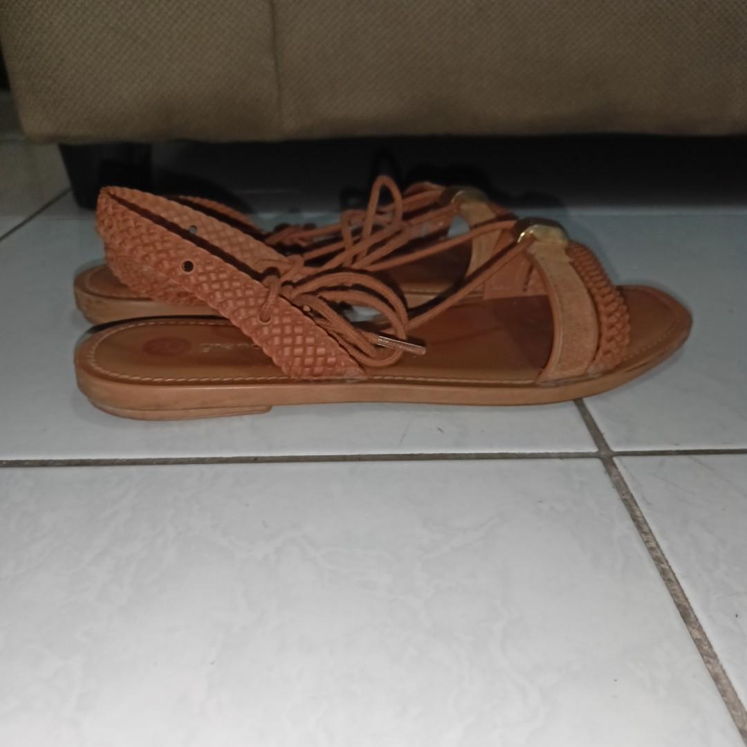 Grendha Brown Gladiator Sandals, Women's Fashion, Footwear, Flats ...