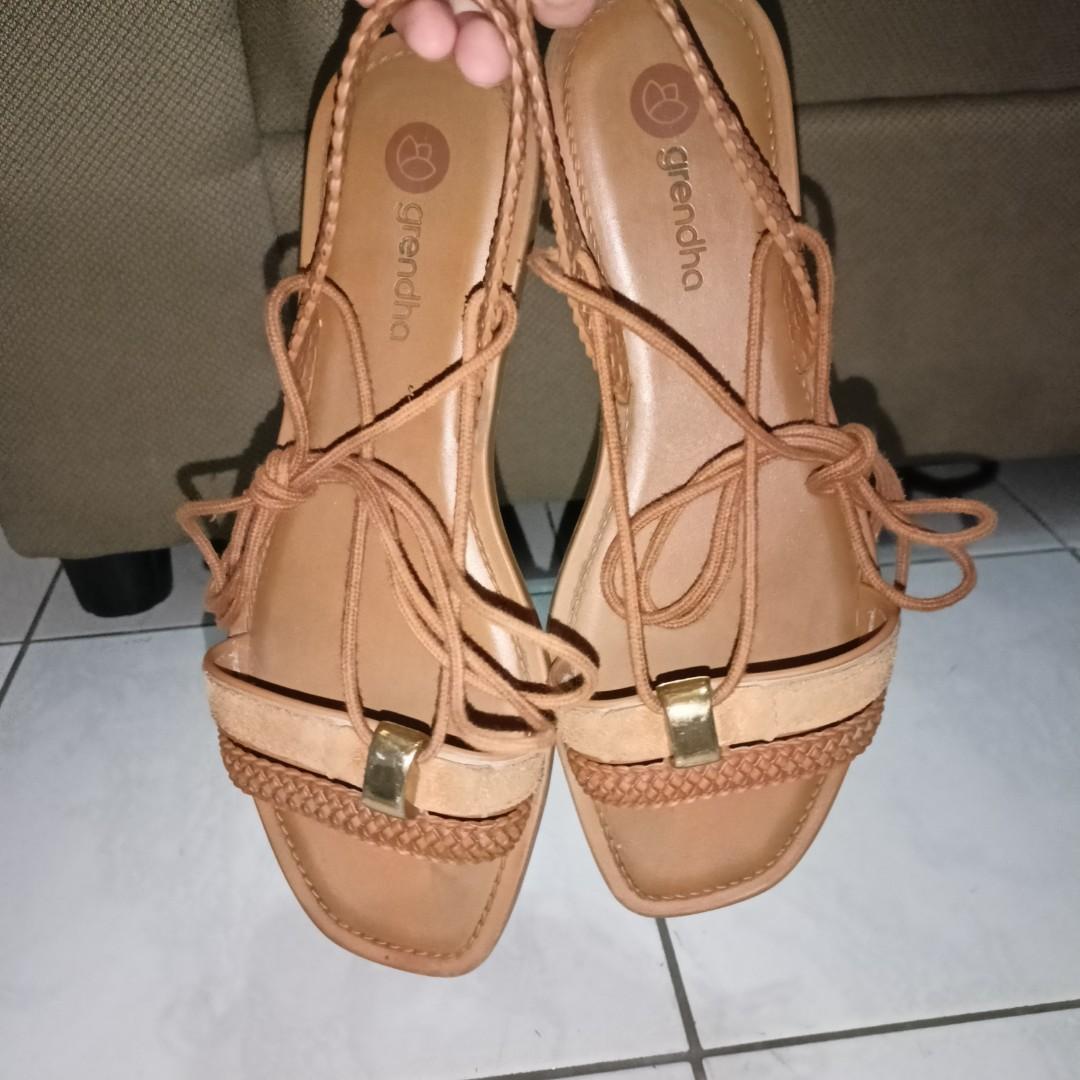 Grendha Brown Gladiator Sandals, Women's Fashion, Footwear, Flats ...