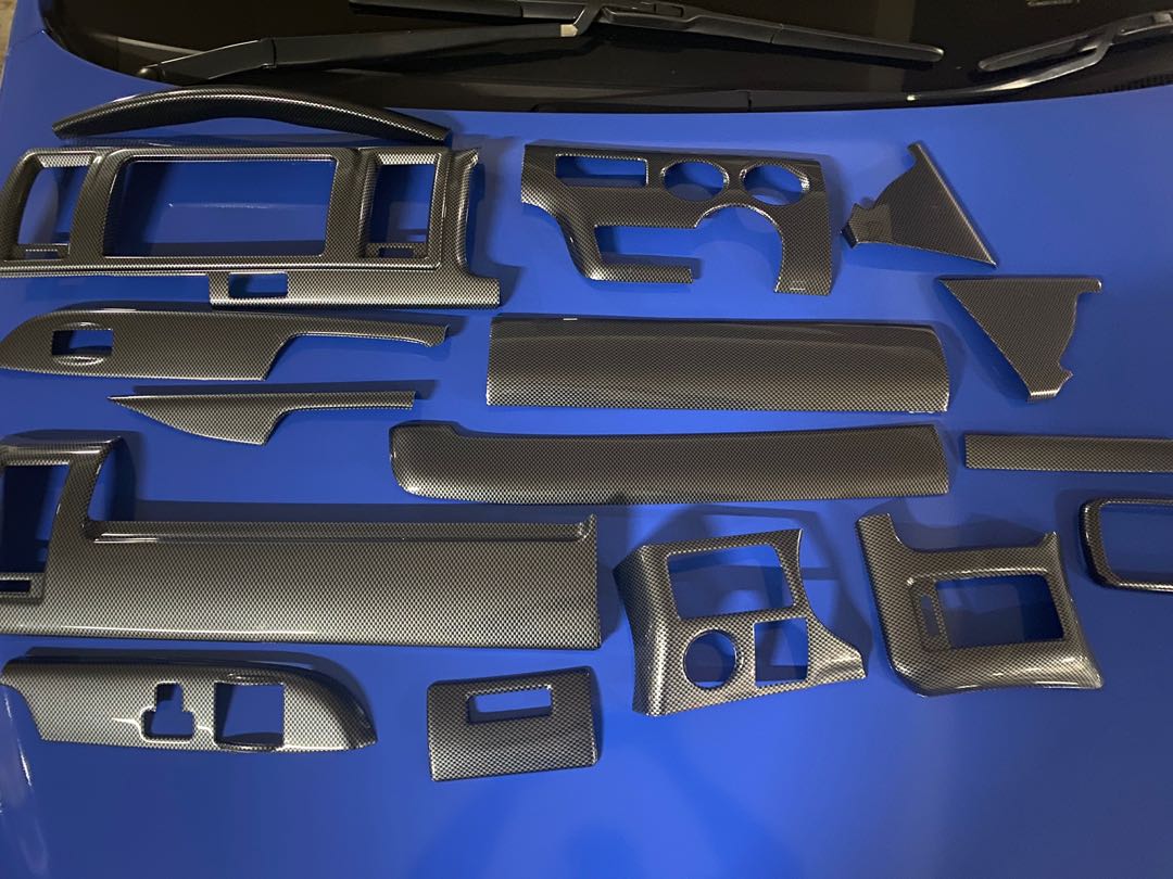 Hiace Dashboard cover set 14 pcs carbon, Car Accessories, Accessories ...