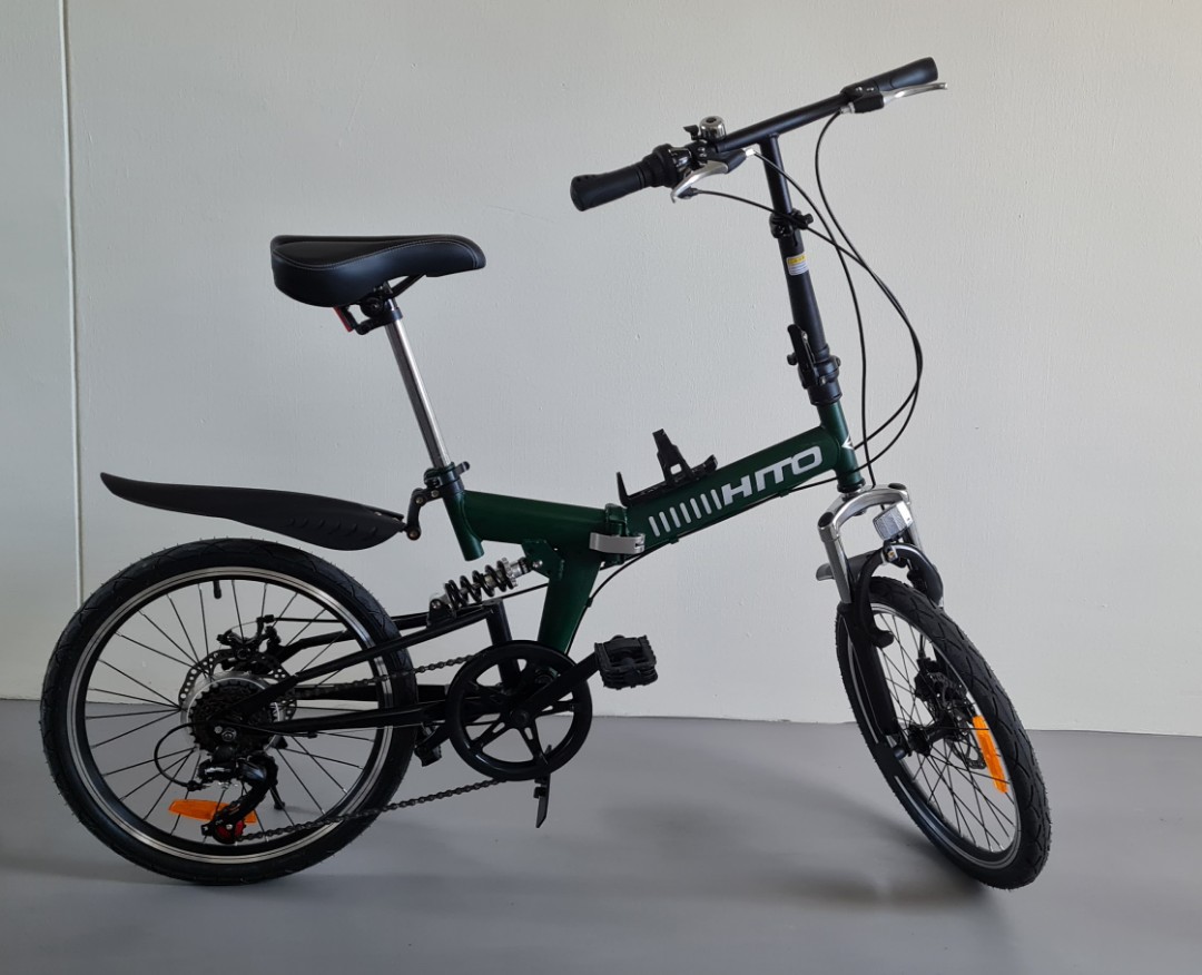 HITO foldable Mountain Bicycle (DZ20) shimano 7 speed with suspension ...