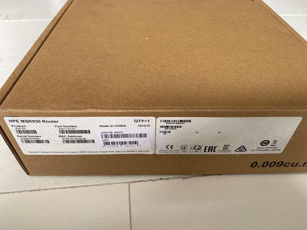 HPE MSR930 ROUTER (JG511B), Computers & Tech, Parts & Accessories ...